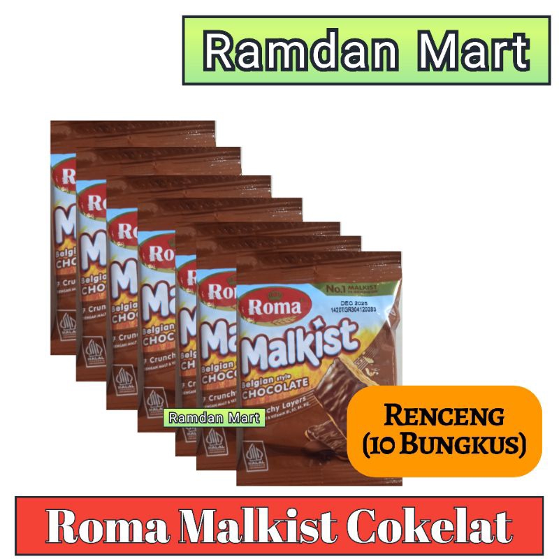 Jual Roma Malkist COKELAT Renceng ( 10 Bungkus ) | Shopee Indonesia