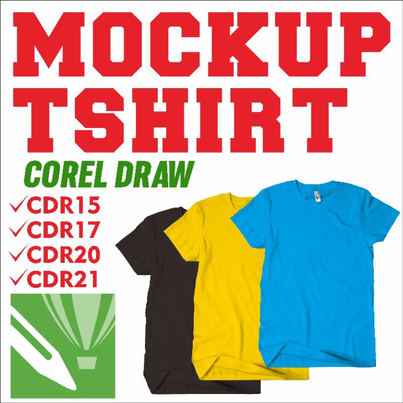 Jual Template kaos/mockup kaos/coreldraw | Shopee Indonesia