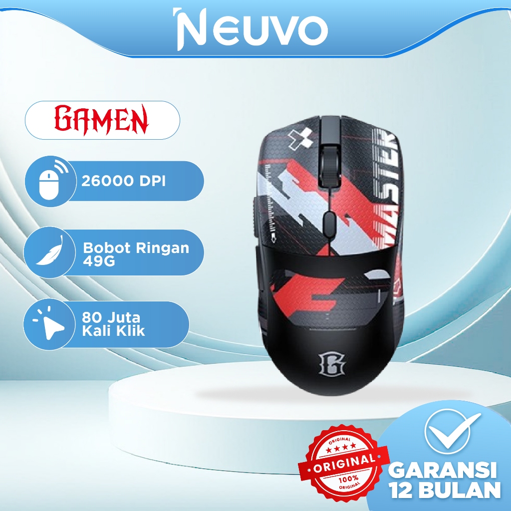 Jual GAMEN Mouse Gaming 3 Mode Wireless Mouse Bluetooth Rechargeable ...