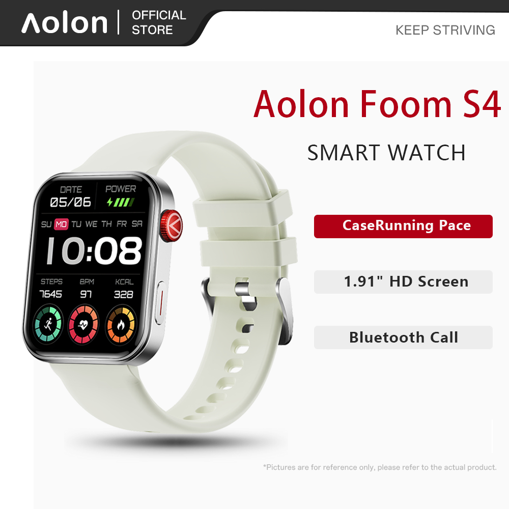 Jual Aolon Foom S4 Smartwatch Layar TFT 1,91 Inci Kecepatan Berlari ...