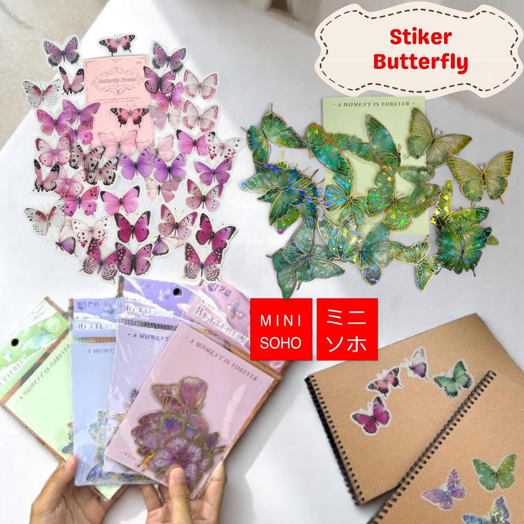 Jual Stiker Butterfly Deco Aesthetic Lucu Stickers Kupu Kupu Untuk ...