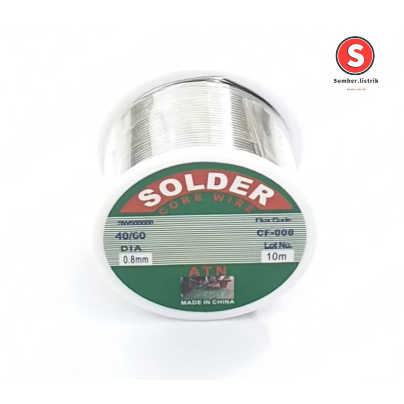 Jual Timah Solder 0,8mm 5 Meter 10 Meter ATN | Shopee Indonesia