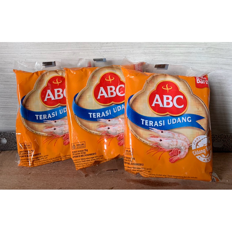 Jual TERASI Udang ABC 1pack 20sachet / 3,8g | Shopee Indonesia