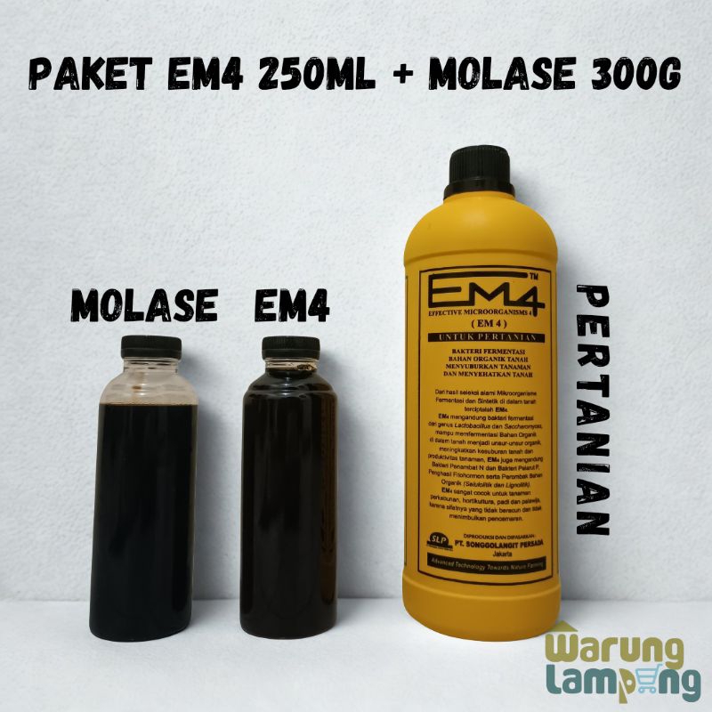 Jual Paket EM4 Pertanian 250ml (repacking)+ Molase 300g (Brix 82% ...