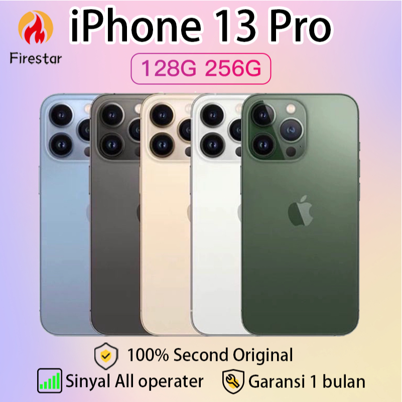 Jual iPhone 13 Pro 128G 256G Second 6.1inch 5G Bekas fulset Semua kartu A15 nano-SIM unlocked ...