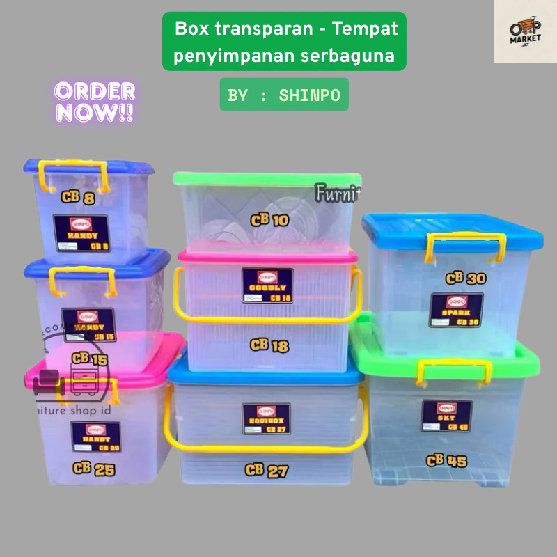 Jual Shinpo - Box Container Transparan ukuran Cb 6,8,10,15,17 ,18,24,25 ...