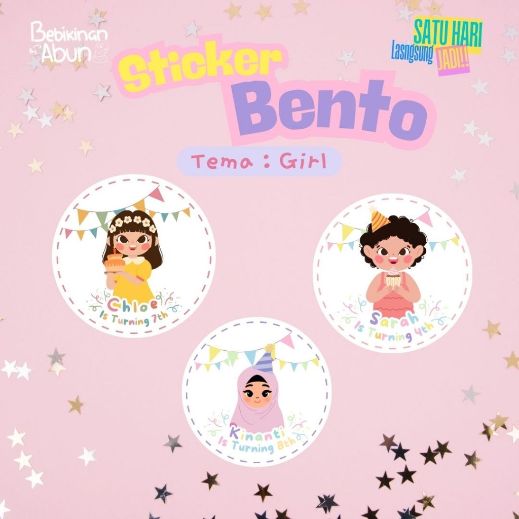 Jual Sticker Bento Box Ulang Tahun | Sticker Box Ulang Tahun Tema ...