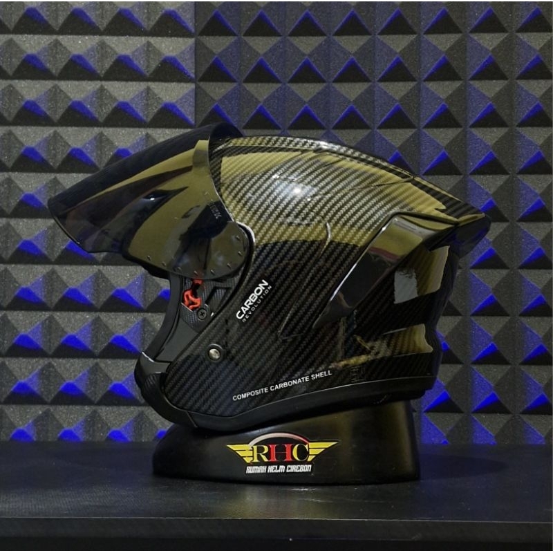 Jual Helm JS Armor Half Face Motif Carbon – Gaya Sporty, Perlindungan ...
