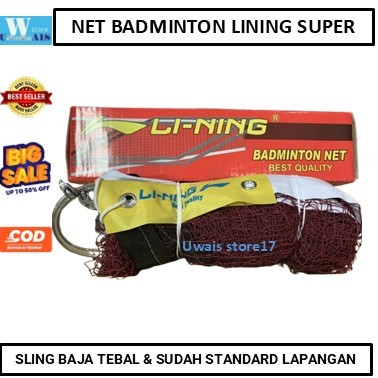 Jual Net Badminton Lining Super Sling Baja Tebal Standard Lapangan Bulu ...