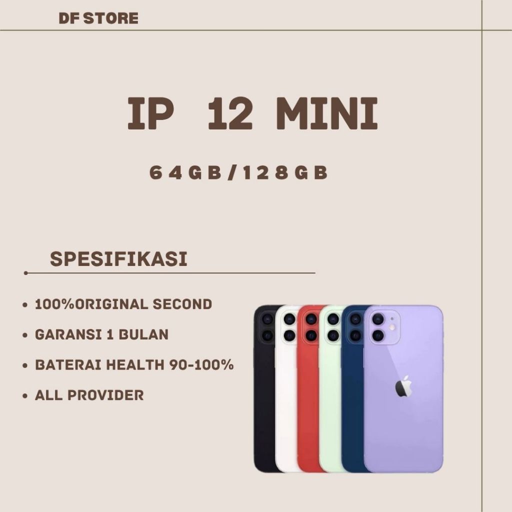 Jual Grosir iPhone 12MINI 64GB/128GB/256GB second- 100% original ...