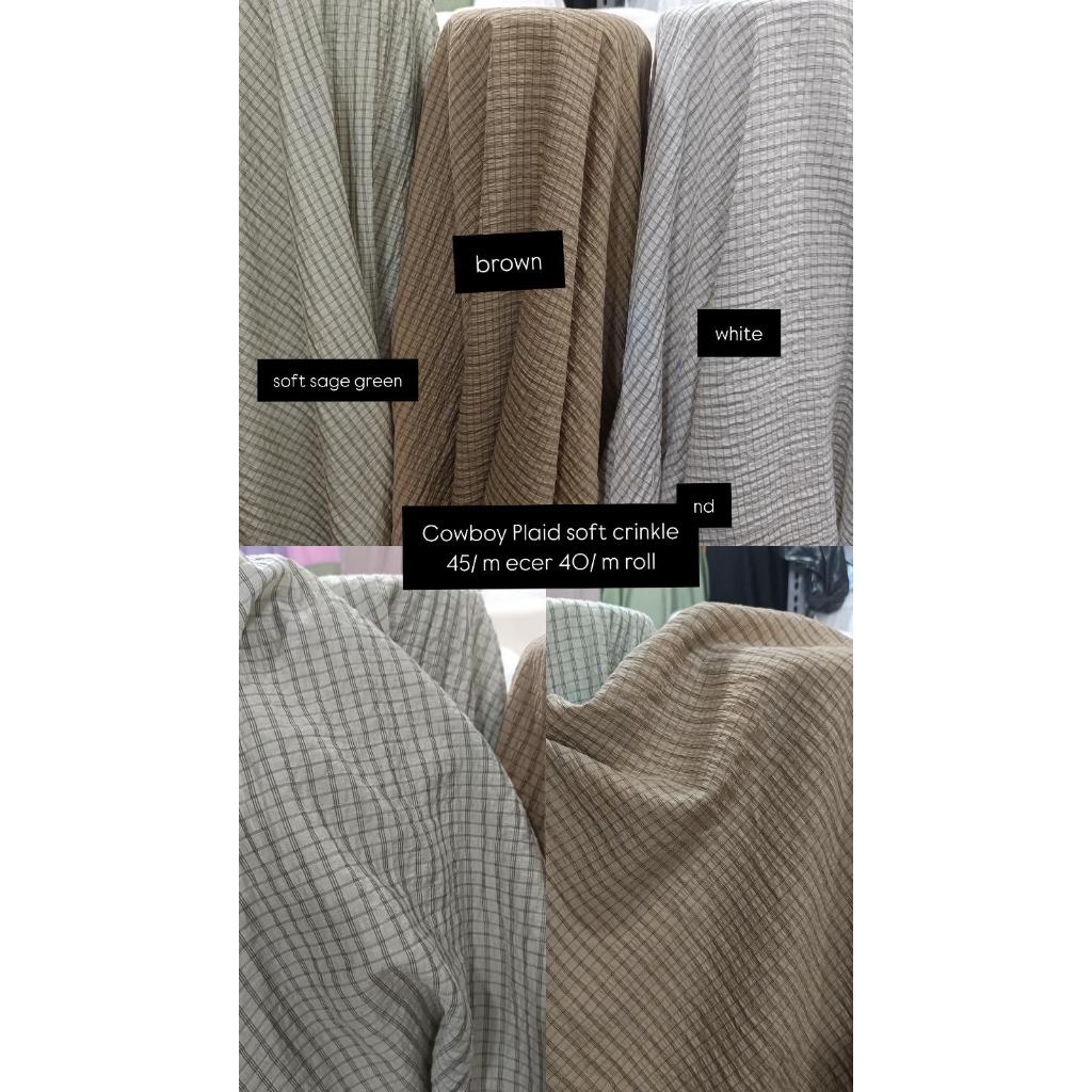 Jual Cowboy Plaid Soft Crinkle | Shopee Indonesia
