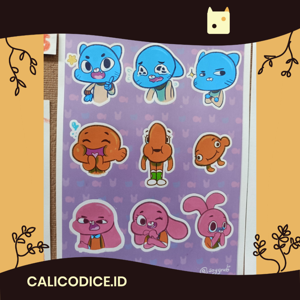 Jual Sticker Set The Amazing World of Gumball - 9 Stickers | Shopee ...