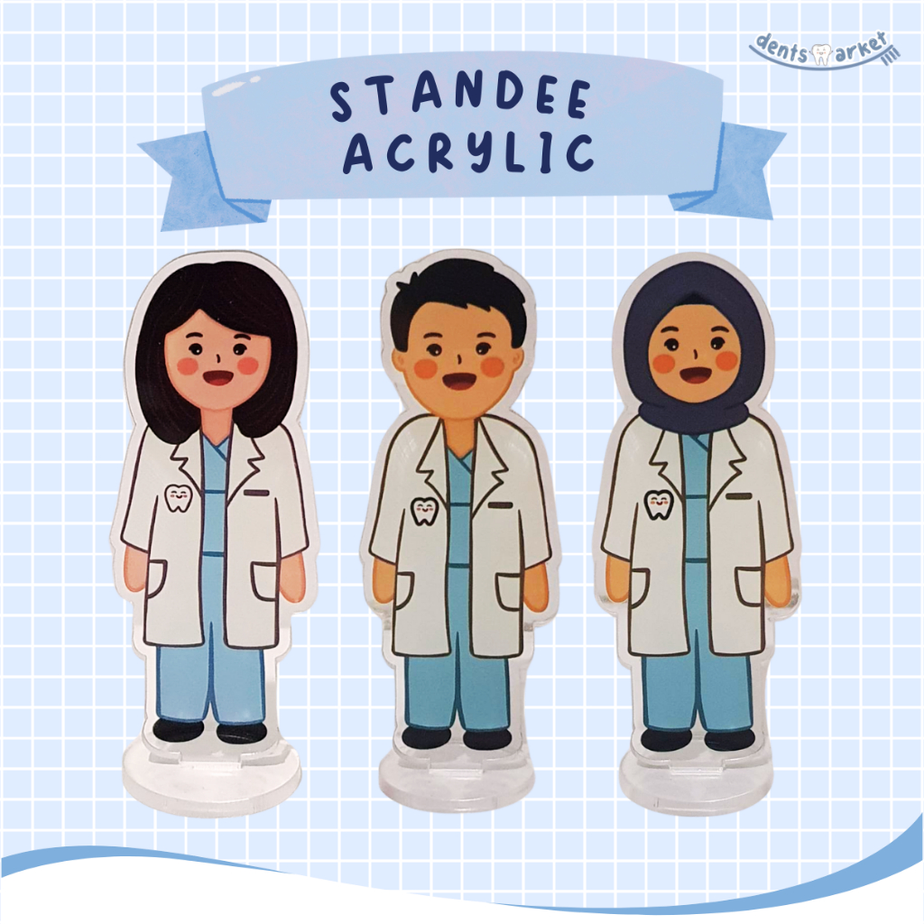 Jual Standee Acrylic Dentist // Merchandise Dokter Gigi Stand Akrilik ...