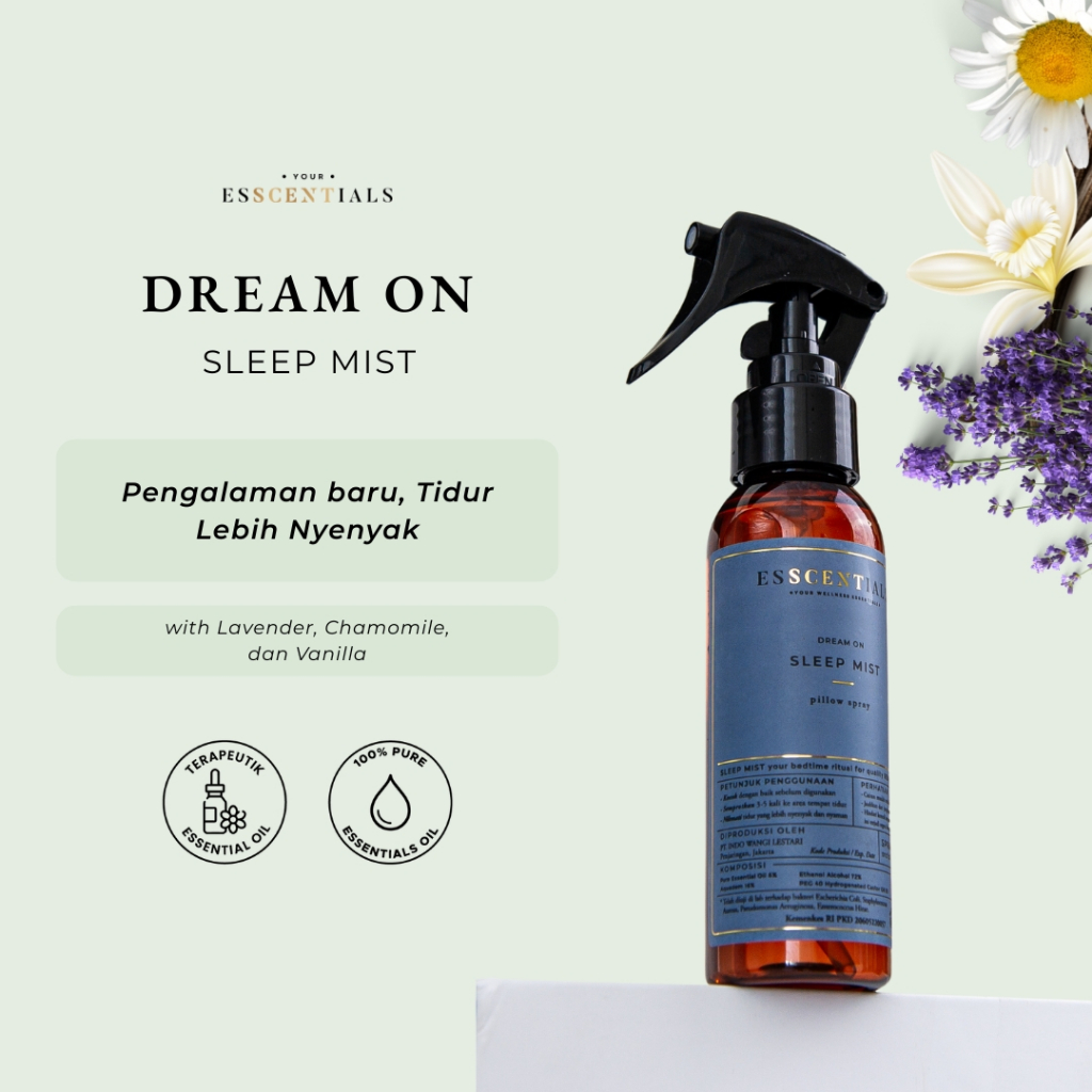 Jual Your Esscentials - Sleep Mist Dream On 100ml - Pillow spray aroma spicy unik untuk ...