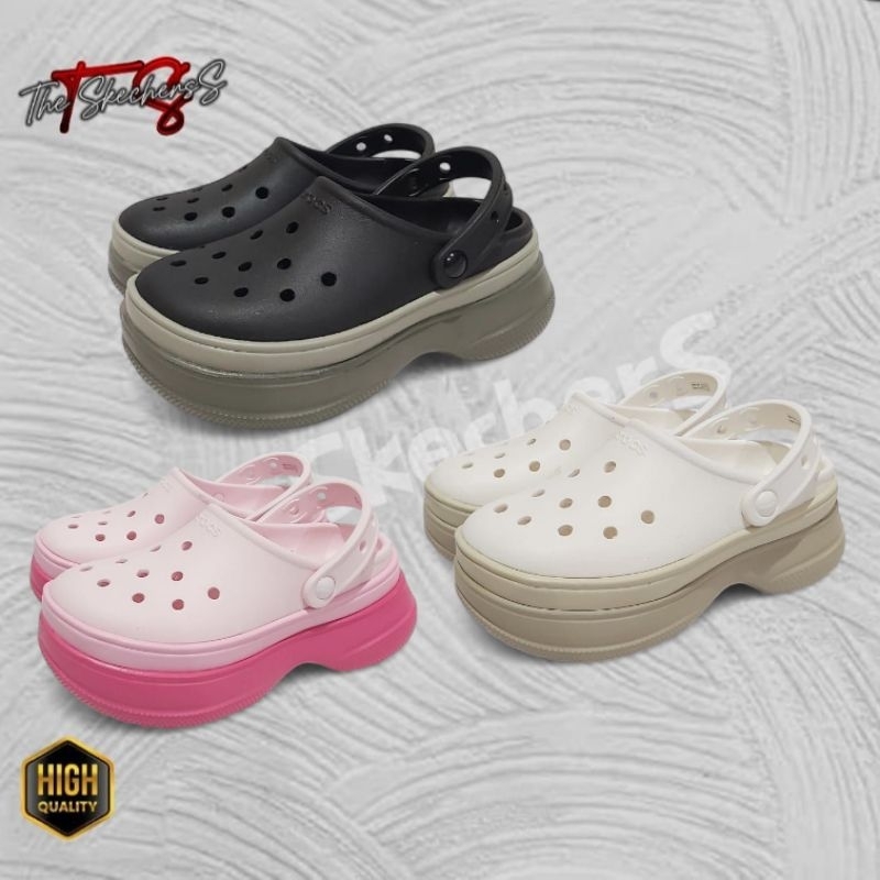 Jual Crocs Stacked clog Woman / Sandal crocs wanita / stacked clog ...