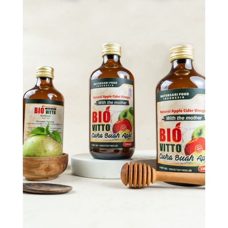Jual cuka apel natursari food biovitto 330ml asli dan 100% halal ...