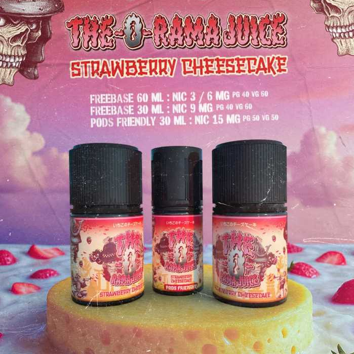 Jual THE O RAMA JAPAN SERIES V2 STRAWBERRY CHEESECAKE 9MG 30ML by PODA ...