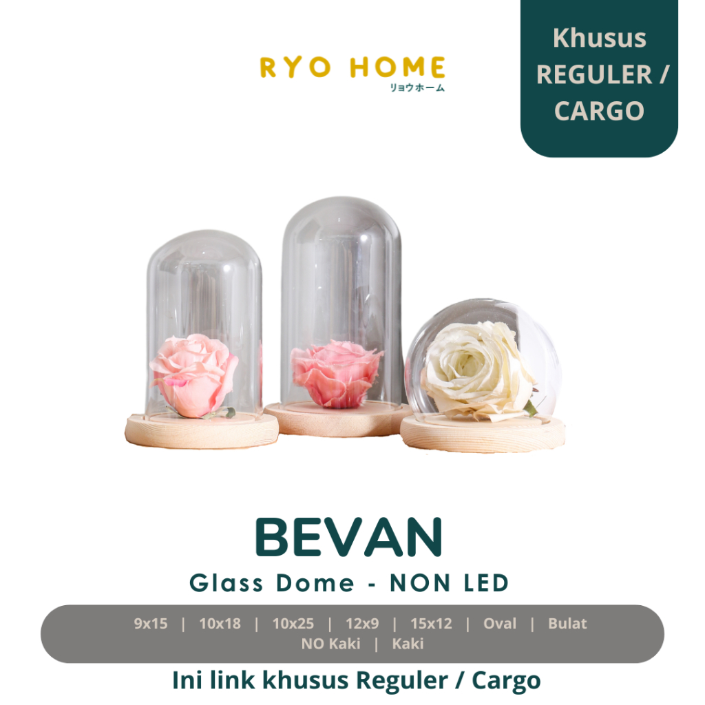 Jual Ryo Home - BEVAN Display Glass Dome NON LED Lights / Kubah kaca ...