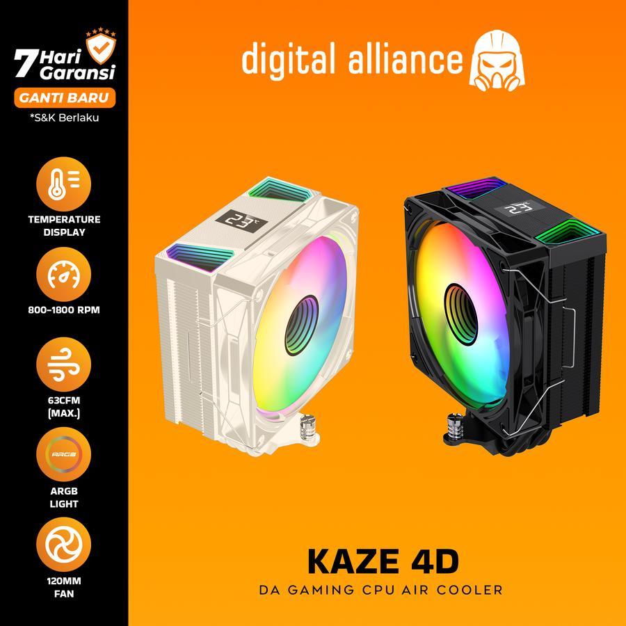 Jual DIGITAL ALLIANCE DA KAZE 4D DIGITAL BLACK WHITE AIR COOLER CPU ...