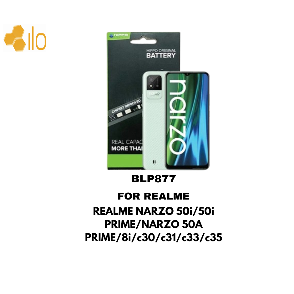 Jual Hippo Baterai REALME BLP-877 REALME NARZO 50I / 50I PRIME / REALME ...