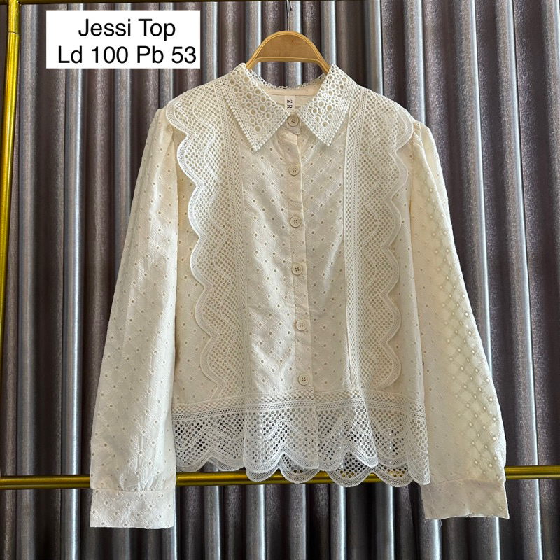 Jual Youngmoodis top blouse katbol brokat katun bordir atasan wanita ...