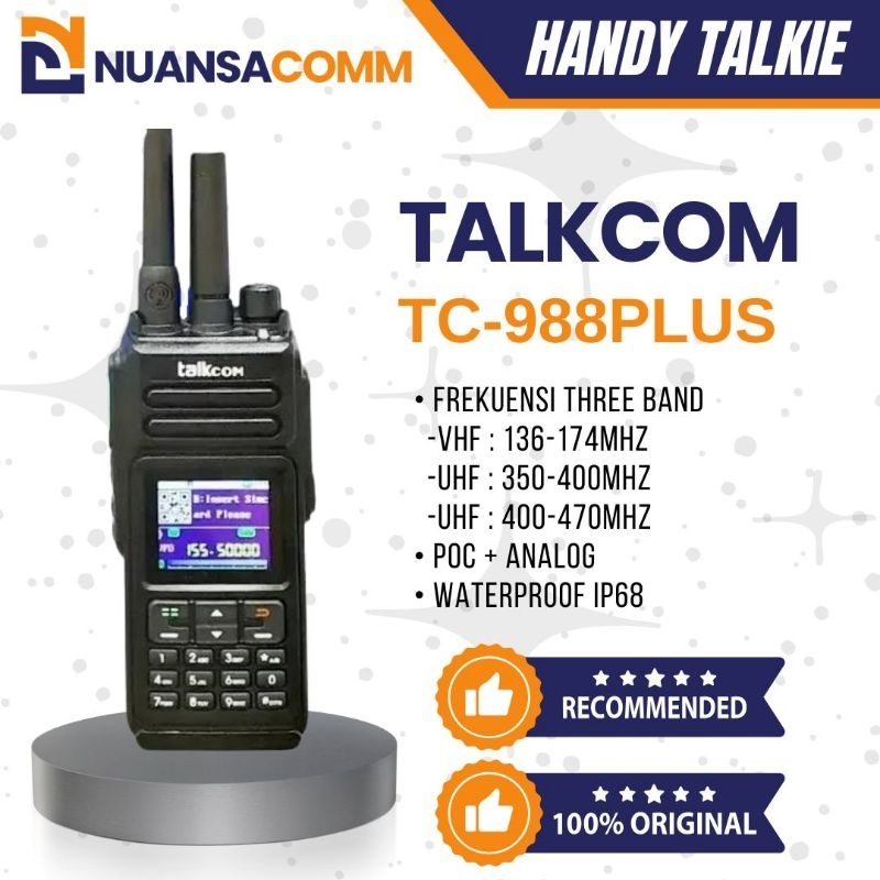 Jual Talkcom TC 988 Plus Three Band IP68 Waterproof / HT 988 Plus ...