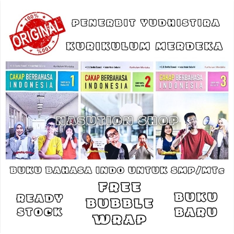 Jual Buku Cakap Berbahasa Indonesia Kelas 1 2 3 / 7 8 9 SMP/MTs Revisi Yudhistira Kurikulum ...