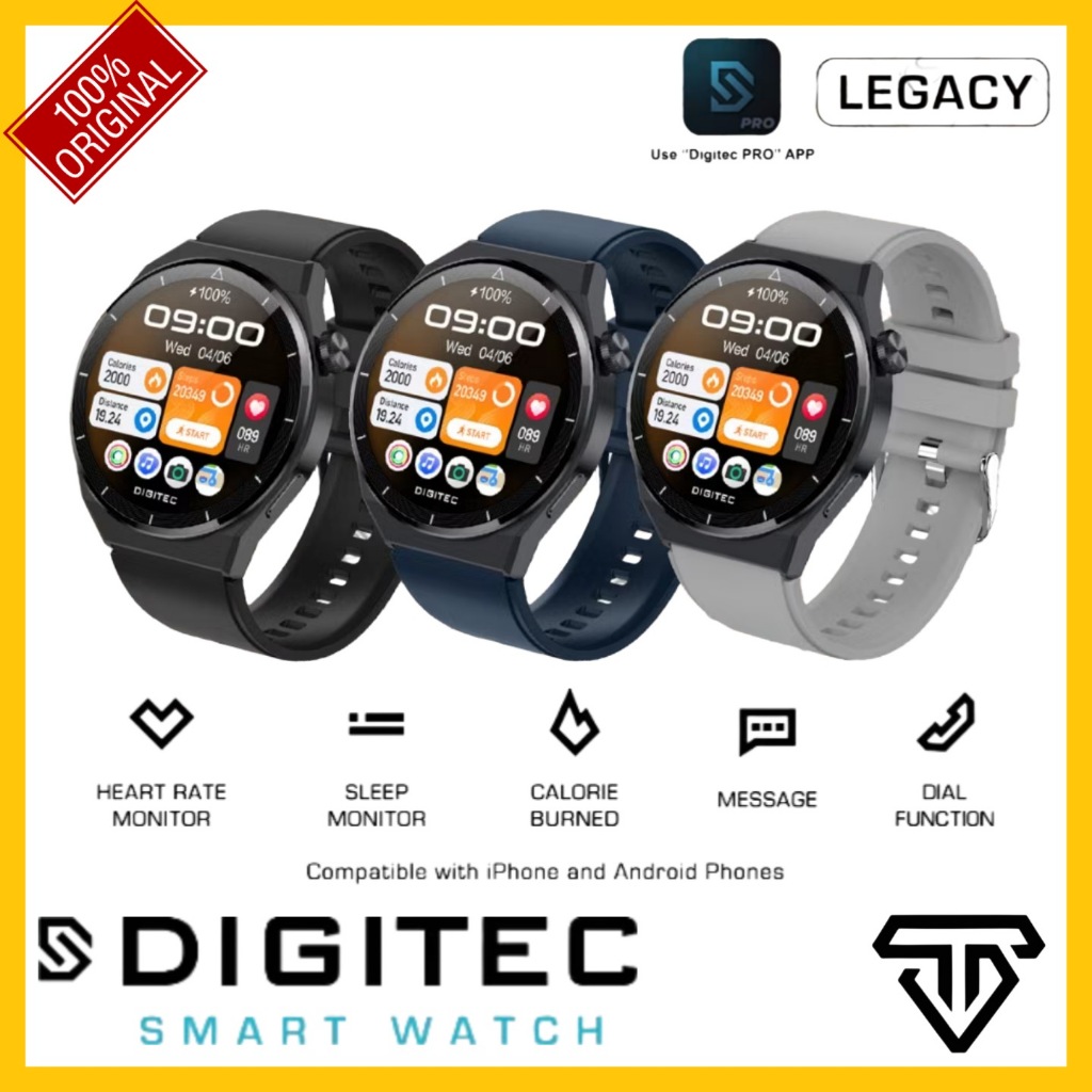 Jual DIGITEC DG SW LEGACY / DG-SW-LEGACY Smart Watch Smartwatch ORIGINAL | Shopee Indonesia