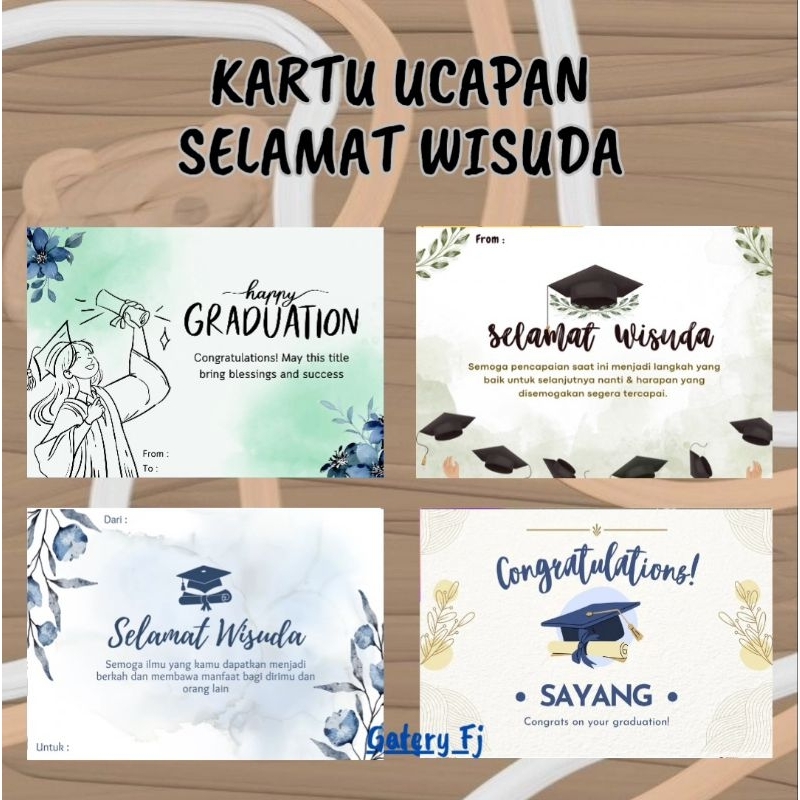 Jual [ISI 10PCS] KARTU UCAPAN SELAMAT WISUDA/HAPPY CONGRATULATIONS ...