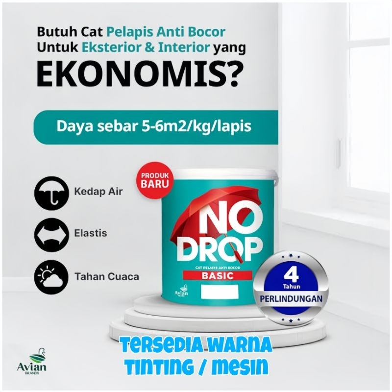 Jual Nodrop basic 4kg, Cat pelapis anti bocor no drop basic warna ...