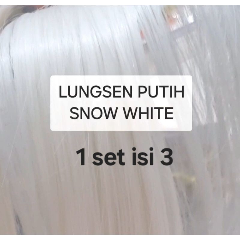 Jual LUNGSEN PUTIH (SNOW WHITE), RAMBUT PUTIH, RAMBUT SINTETIS | Shopee ...