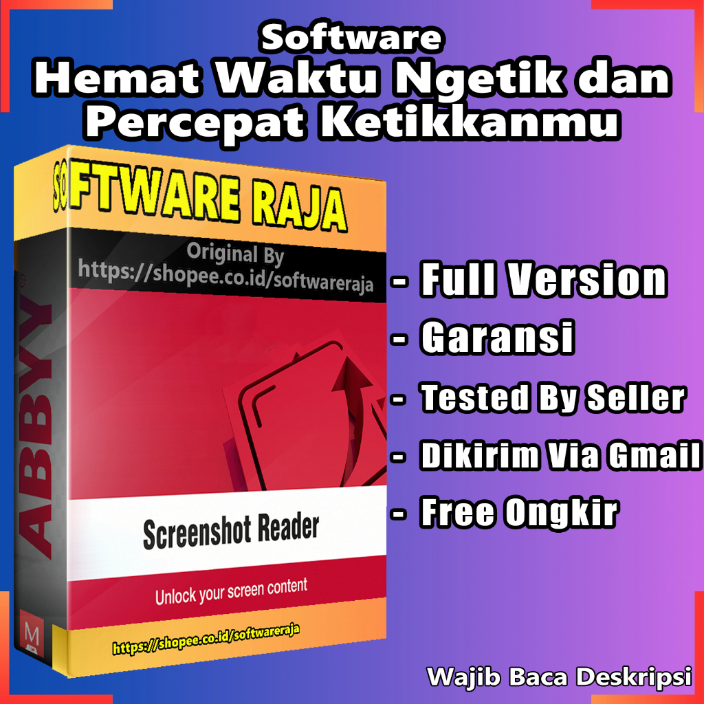 Jual Screenshot Reader Software Convert Teks Hasil Foto Atau Scan -Software PC | Shopee Indonesia