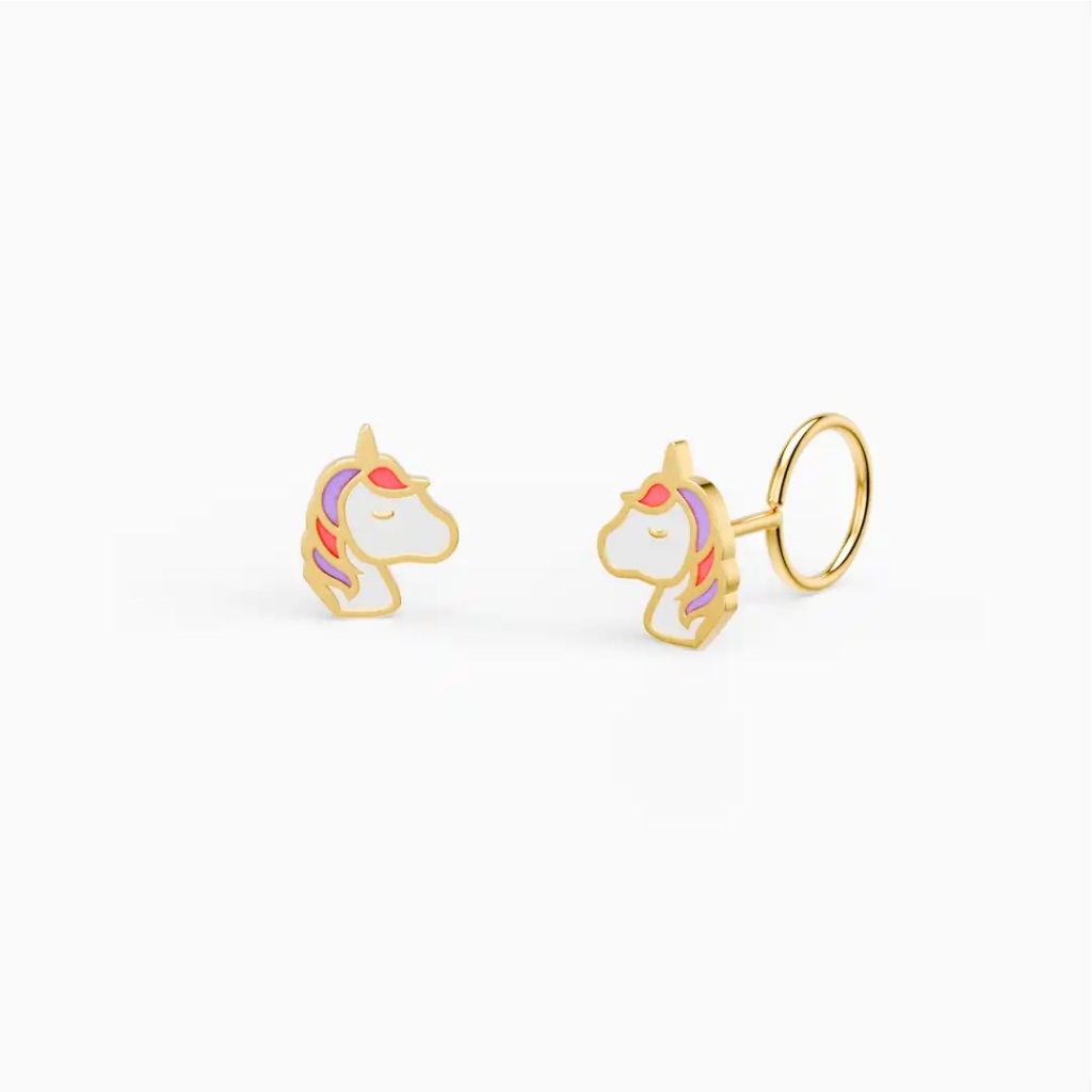 Jual LITTLETHINGSHEWEAR - Anting Emas Anak Little Unicorn - Anting Loop ...