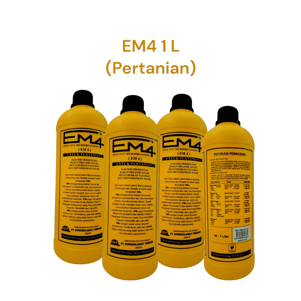 Jual EM4 Mikroorganisme Pertanian – Pupuk Organik Cair 1 Liter | Shopee ...