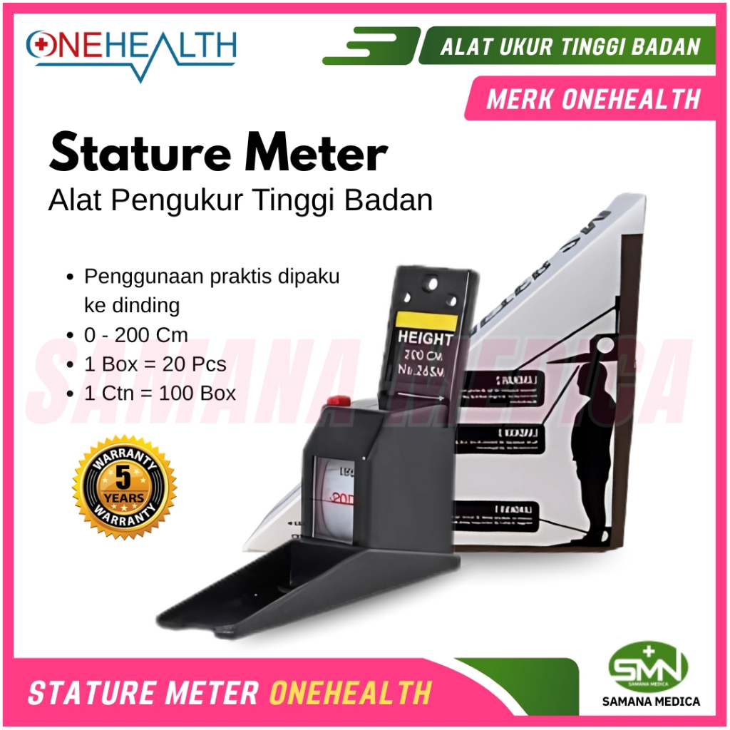 Jual Stature Meter GENERAL CARE / ONEHEALTH Microtoise Alat Ukur Tinggi ...