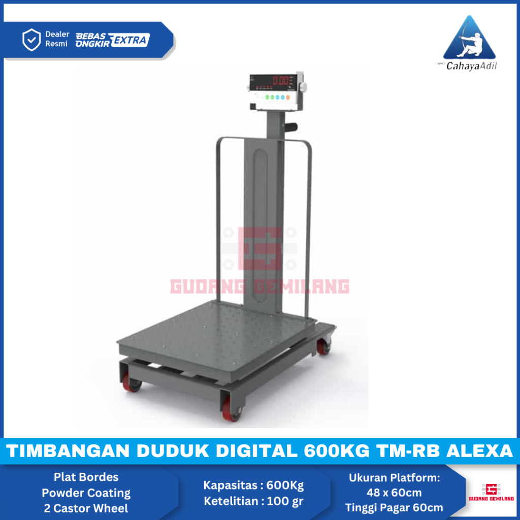 Jual Timbangan Digital 600kg Timbangan Duduk Digital 300 kg + Pagar ALEXA Cahaya Adil Digital ...