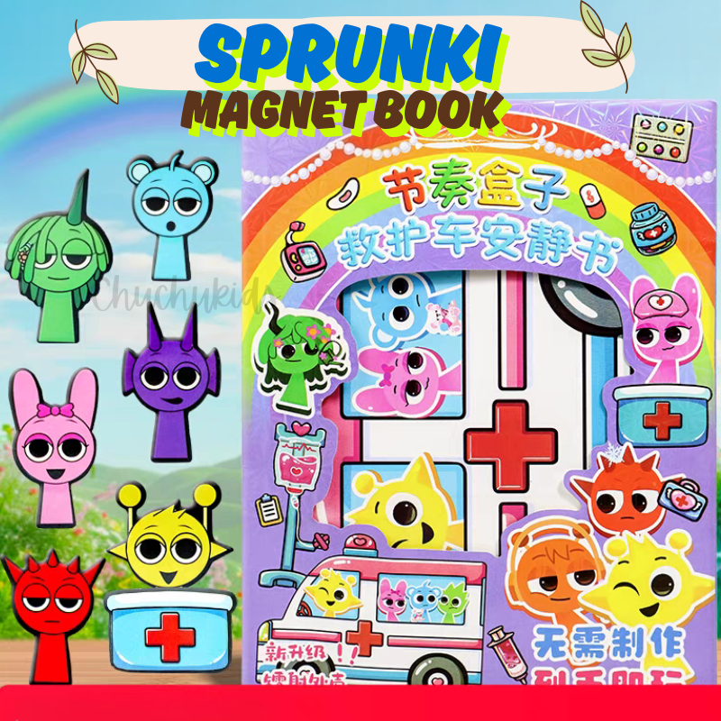 Jual Magnetic Quiet Book SPRUNKI Ambulance ukuran Besar Busy Book ...