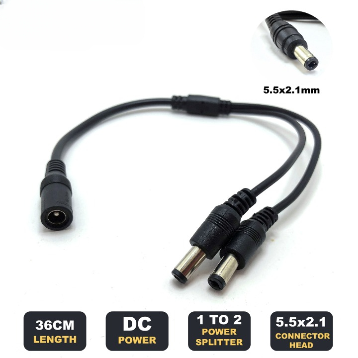 Jual Kabel Splitter Cabang DC Power Adaptor Adapter Female To Dual ...