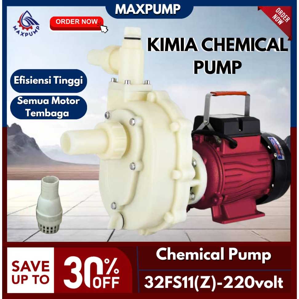 Jual MAXPUMP 32FS11(Z)-380V Pompa Kimia 3phase Pompa Hisap cairan Asam ...