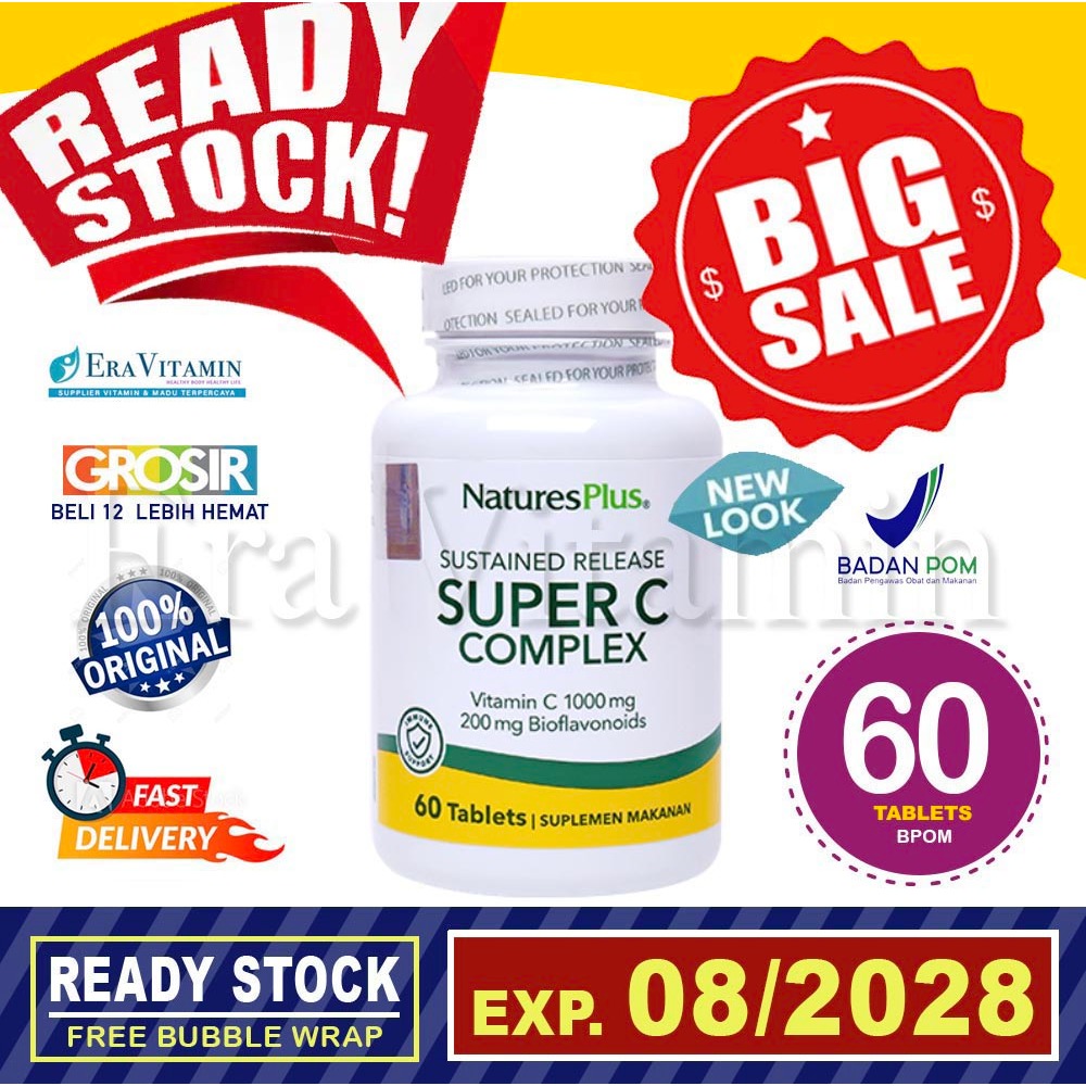 Jual Nature's Plus Super C Complex Vitamin Vit 60 Tablet Natures ...