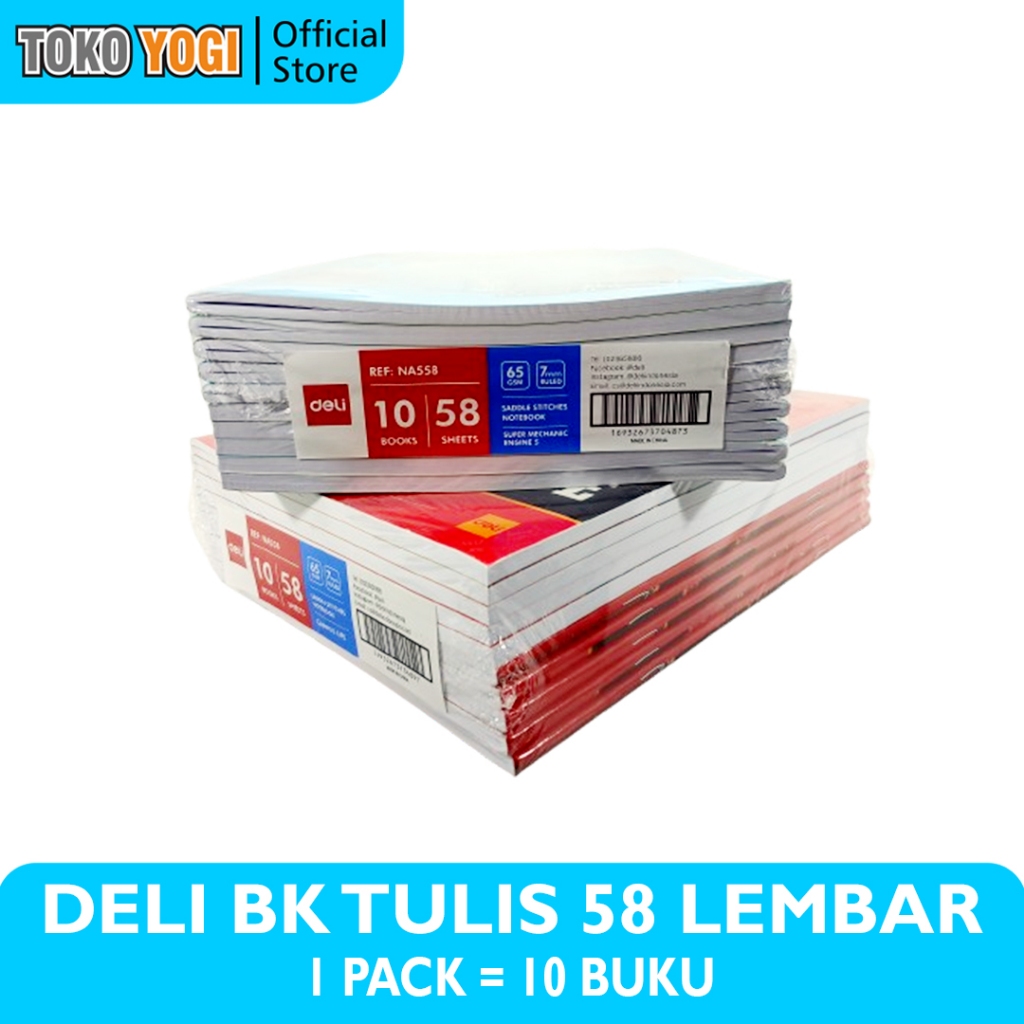 Jual BUKU TULIS DELI A5 58 LEMBAR || COVER KARAKTER || 1 PACK = 10 PCS ...