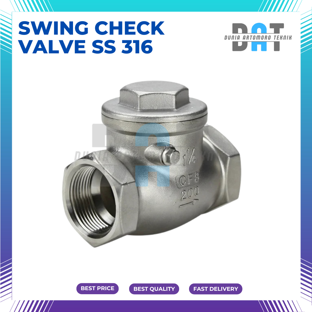 Jual 2" Swing Check Stainless / Valve One Way Valve Klep Tabok Stainless Steel 2 Inch | Shopee ...