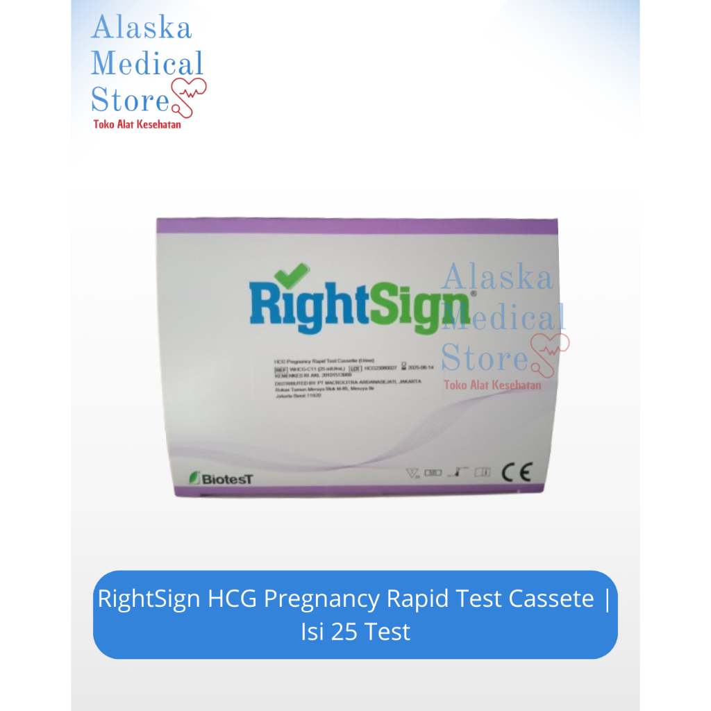 Jual HCG Cassete RIGHTSIGN ISI 25 TEST KEHAMILAN | RIGHT SIGN HCG URINE ...