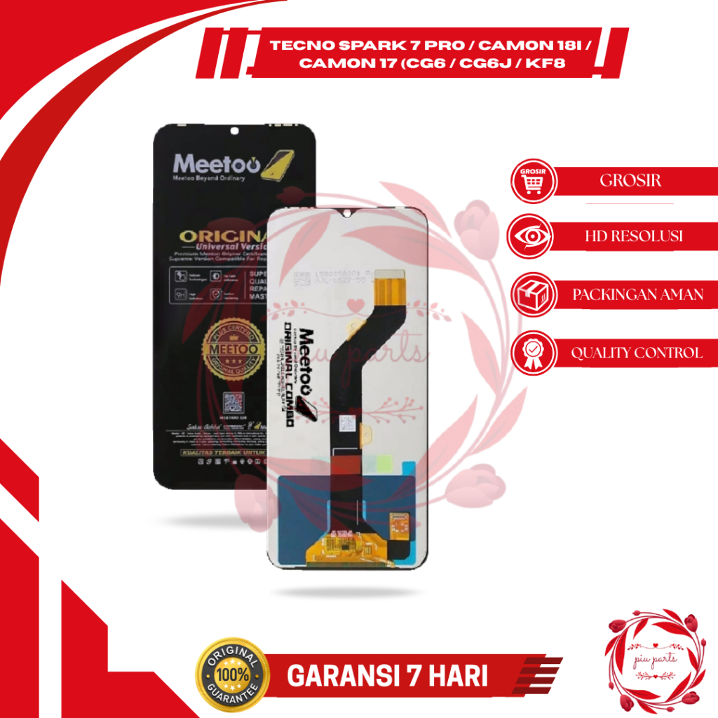 Jual LCD TECNO SPARK 7 PRO / TECNO CAMON 18i / TECNO CAMON 17 - Cg6 ...
