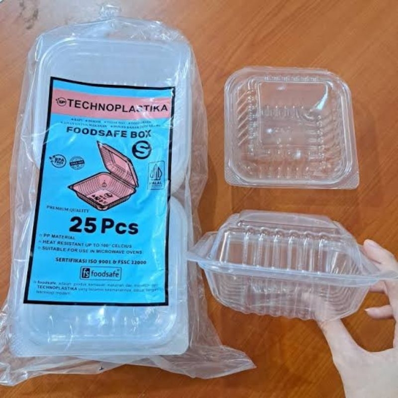 Jual FOOD SAFE BOX SMALL / FOOD PACK UKURAN S / MIKA BURGER isi 25 PCS ...