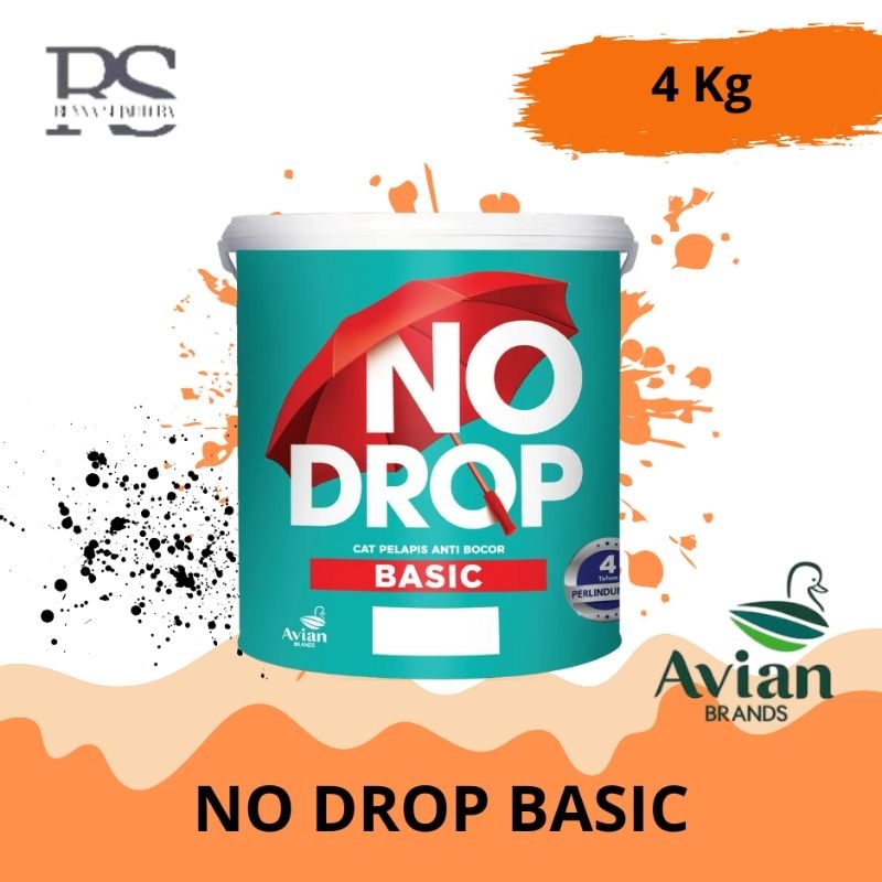 Jual Cat tembok NO DROP BASIC 4KG. Cat dinding.cat anti bocor.warna lengkap | Shopee Indonesia