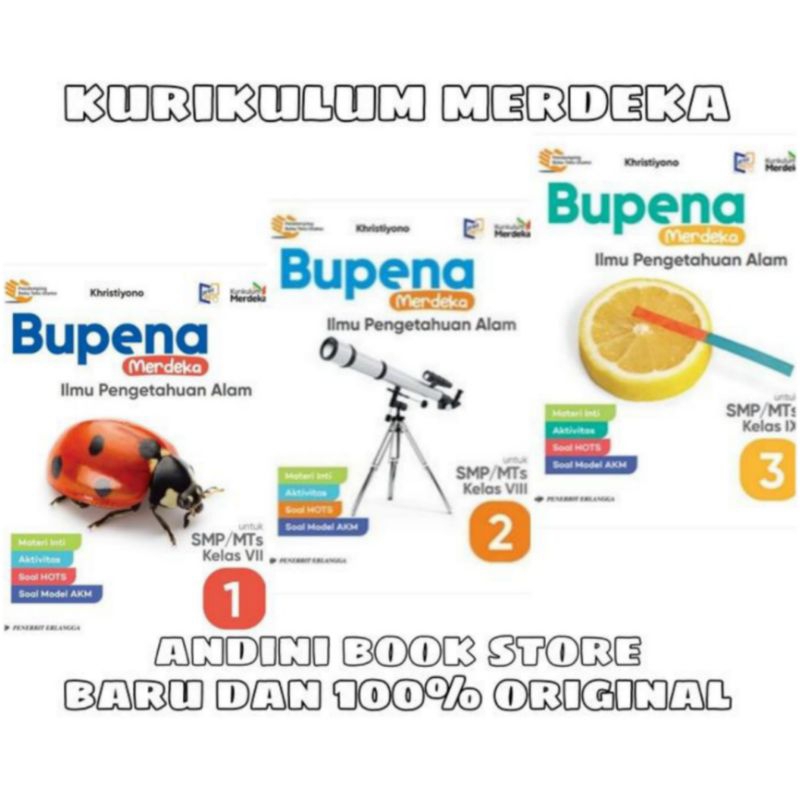 Jual BUKU BUPENA MERDEKA IPA KELAS 7 8 9 SMP/MTs KURIKULUM MERDEKA ERLANGGA | Shopee Indonesia