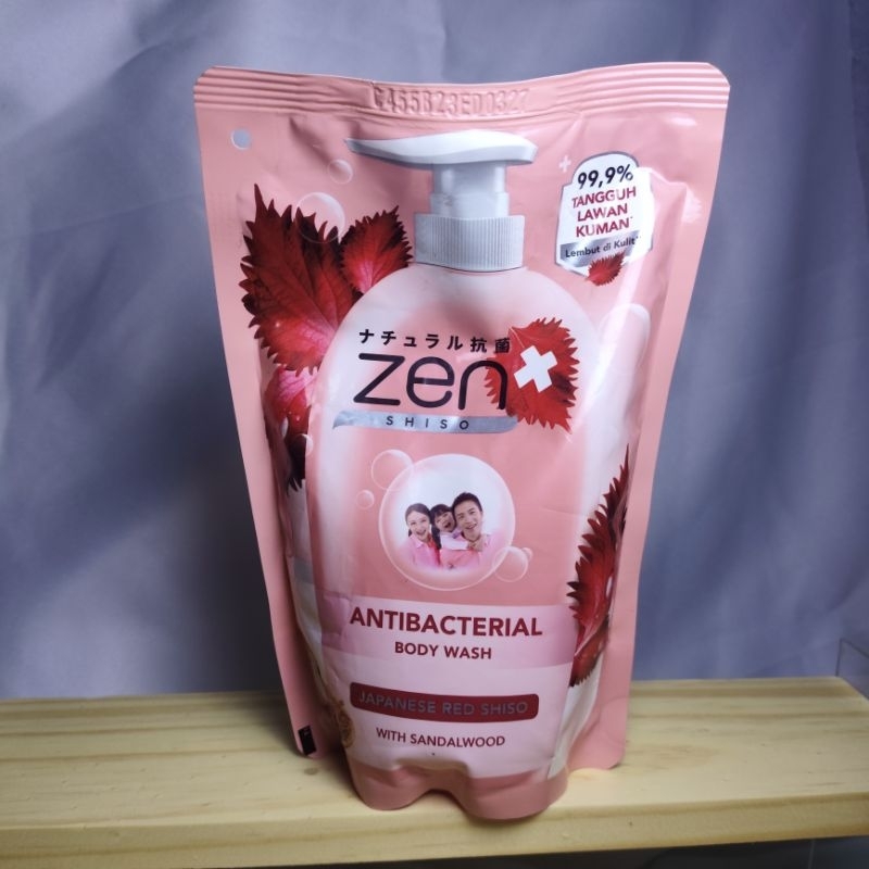 Jual Zen Anti Bacterial Body Wash Shiso & Sandalwood 400mL | Shopee ...