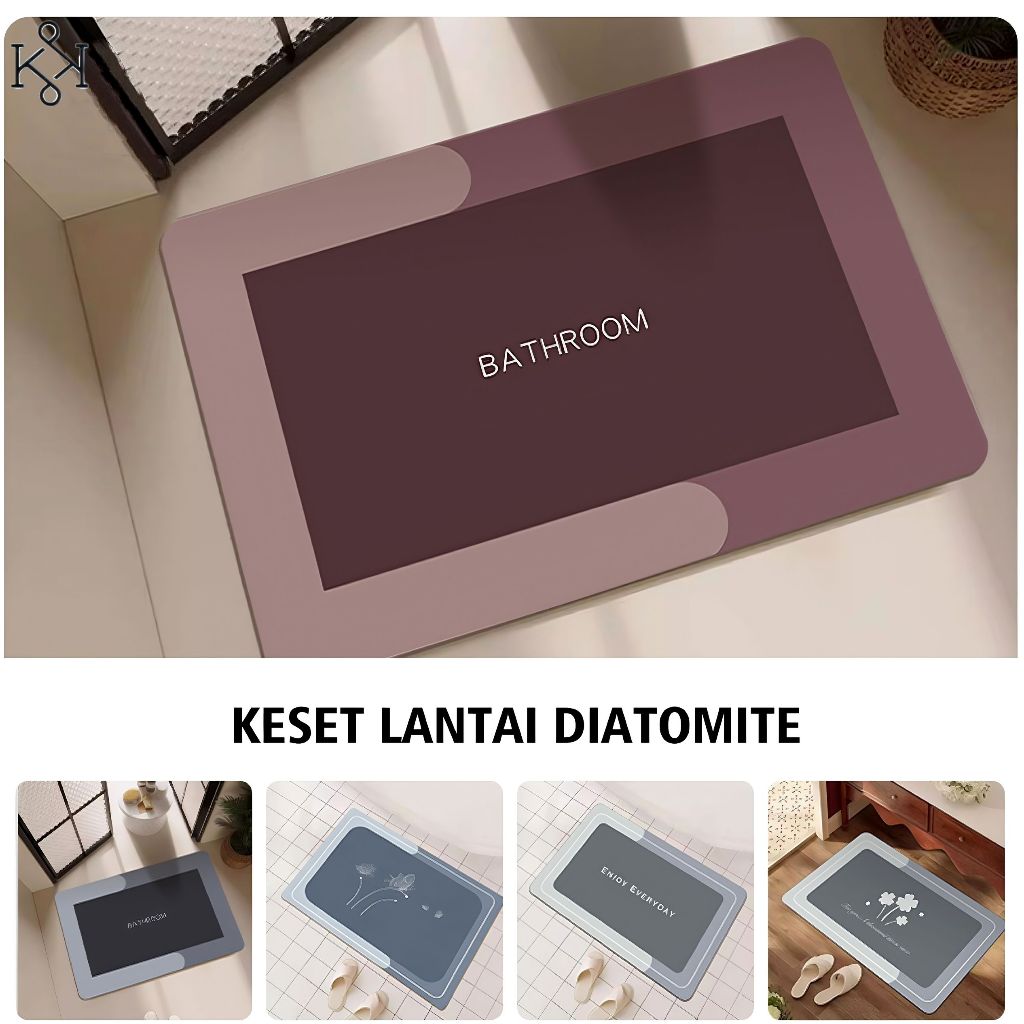 Jual 35CM×58CM Keset Diatomite Motif Anti Slip Anti Bau Cepat Kering ...