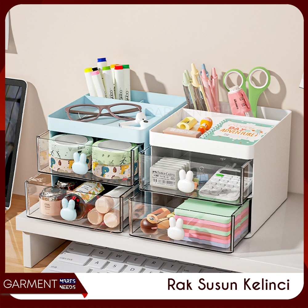 Jual Laci Mini 2 Susun Tempat Penyimpanan Alat Tulis Meja Stationery ...